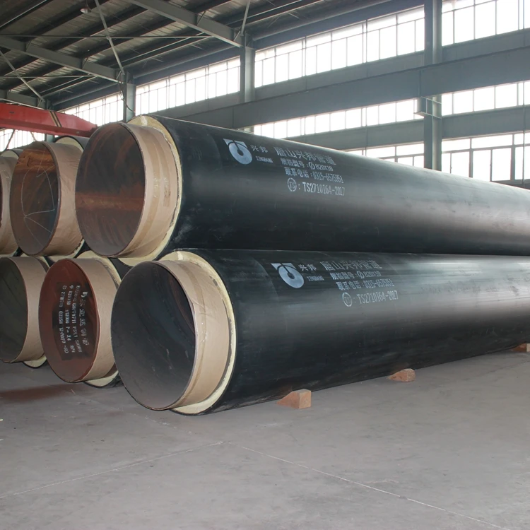 Black Welded Pipes Urban Underground Direct Buried Pre Insulated Dn350 ...