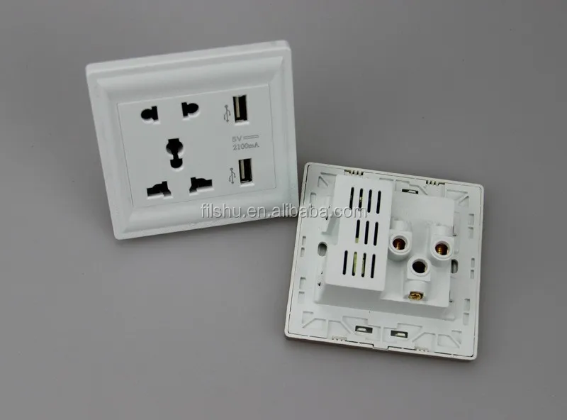 Factory Price 220v Eur Double Usb Universal Wall Sockets - Buy Wall ...