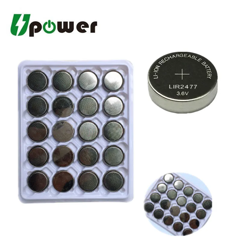 3.6V Li-Ion Rechargeable Button Cell Battery LIR2477