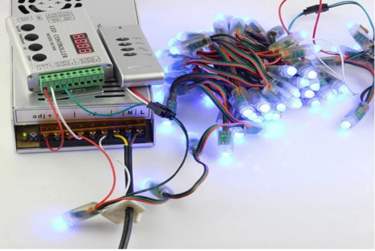 8mm 12mm Addressable Matrix Bullet Pixel Ws2811 Rgb Led String Point ...