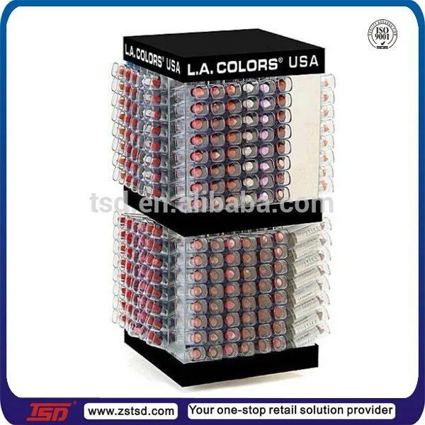 Cosmetic Retail Store Rotating Lip Balm Counter Top Display Unit ...