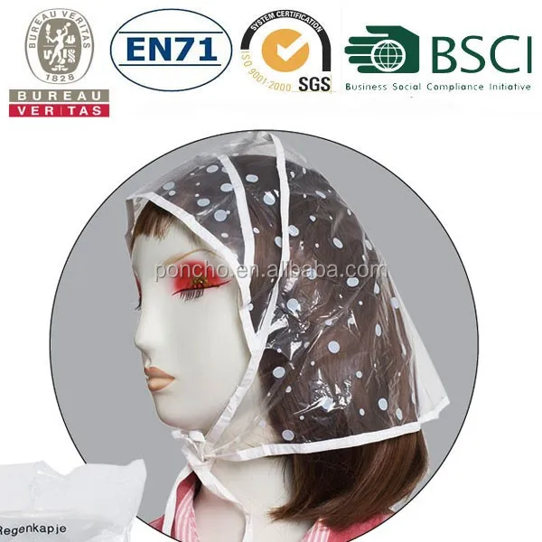 Plastic Rain Hood,Pe Disposable Rain Bonnet - Buy Plastic Rain Hood ...