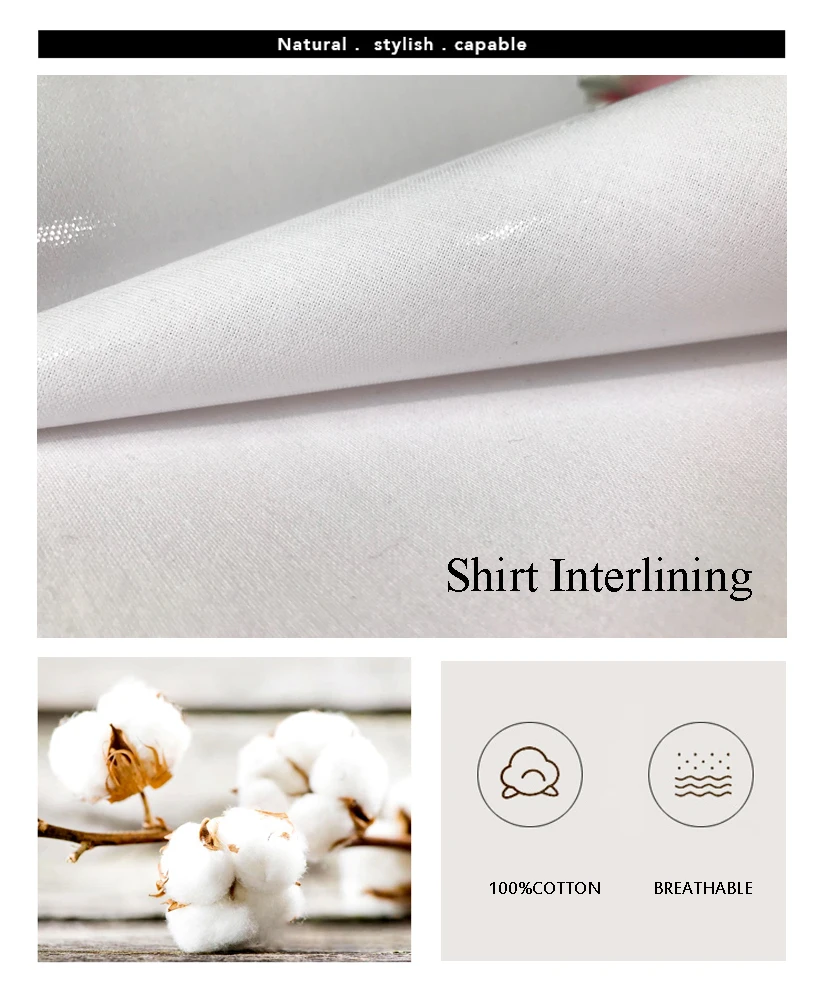 Resin Interlining Shirt - Fusible & Shrink-resistant