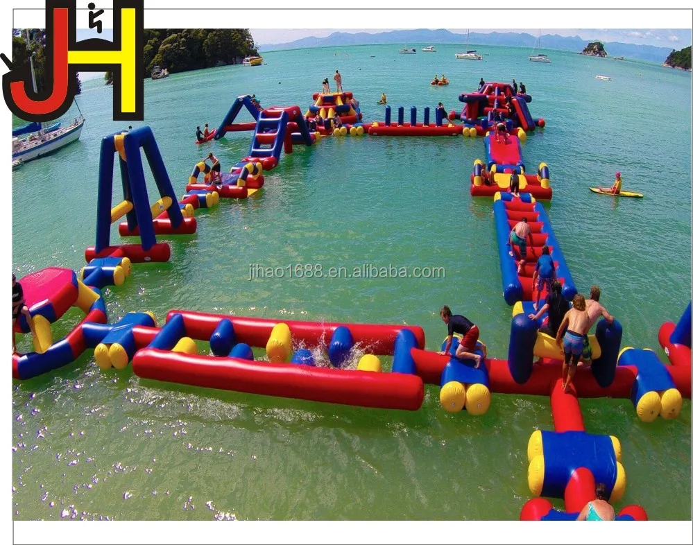 Inflatable Water Pyramid Rock Climbing Inflatable Water Slide Floating ...