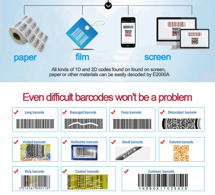 With Sdk E2000a 2d Arduino Barcode Scanner Mini Qr Reader For Iot Kiosk ...