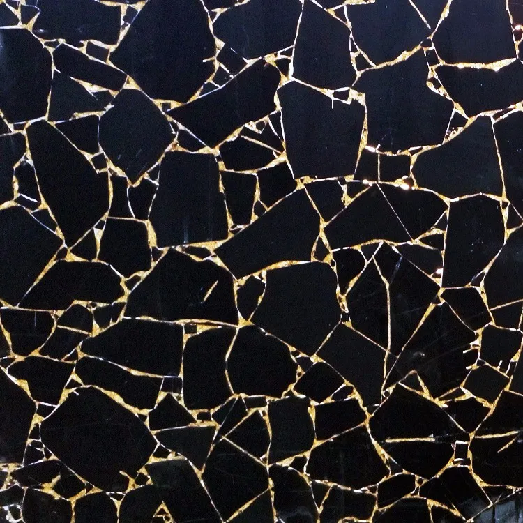 Luxury Black Marble Obsidian Slabs for Countertops & Tiles