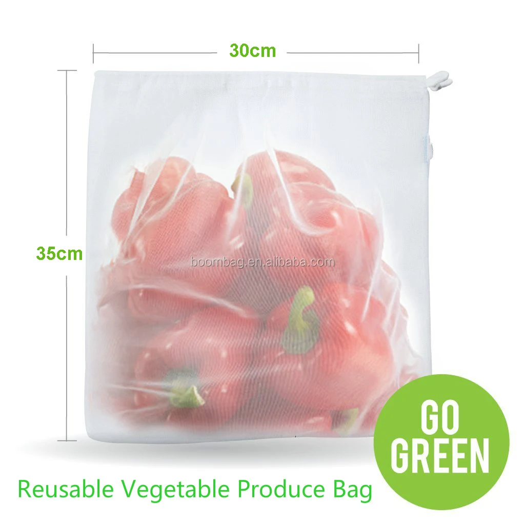 Home Reusable Lightweight Transparent Cheap Fruit & Vegetable Nylon ...