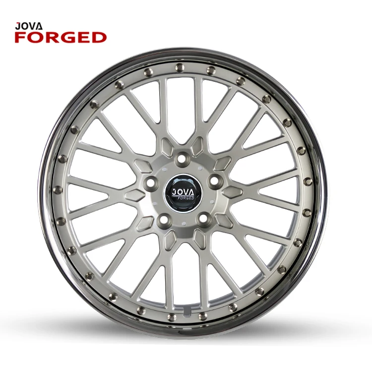 One Piece Highlight Silver Red Color Sports Car Rims