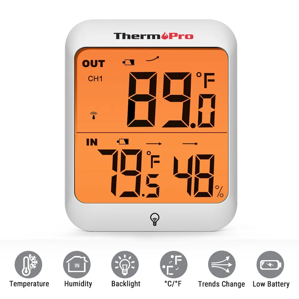 Thermopro Tp-63 Digital Wireless Room Hygrometer Thermometer Indoor ...