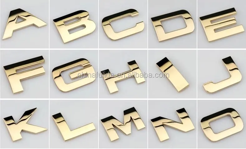 Low Price Manufacturer Abs 3d Chrome Alphabet Letters - Buy Chrome ...