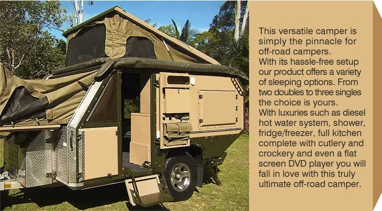 Utility ATV Car Cargo Box Folding Tent Trailer - 2-Person Off-Road ...
