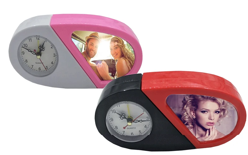 Sublimation Blank Alarm Clock Photo Frame For Heat Press Machine ...