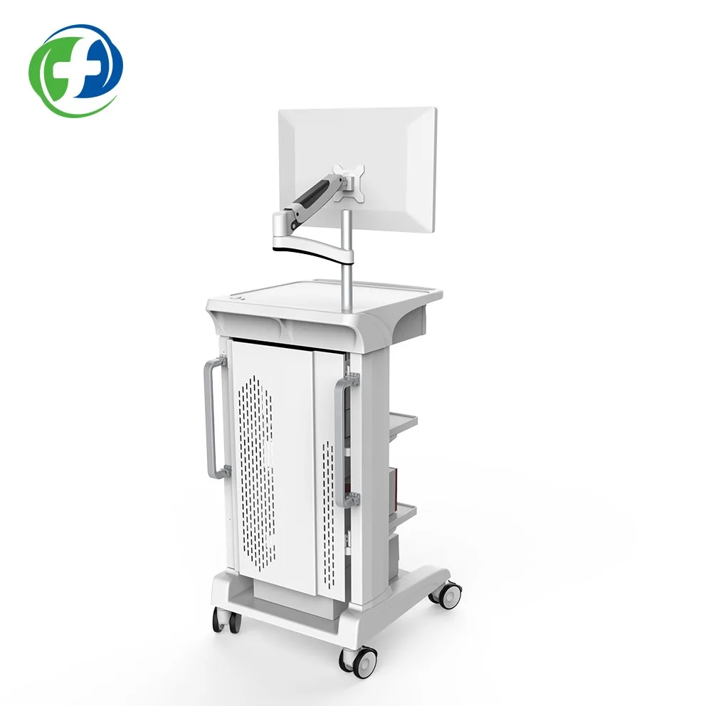 Hospital Workstation Medical Endoscope Trolley Mobile Endoscopic Cart ...