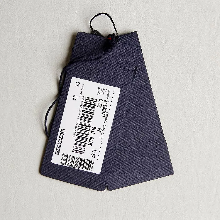 Set Linen Paper Hangtag Including Blue Paper Tag And Blue Paper Spare ...