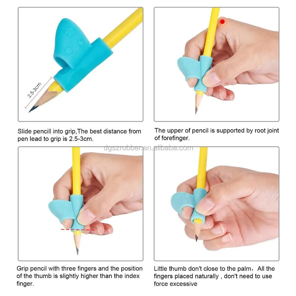 Silicone Holder Pen Writing Aid Grips Posture Correction Tool For ...