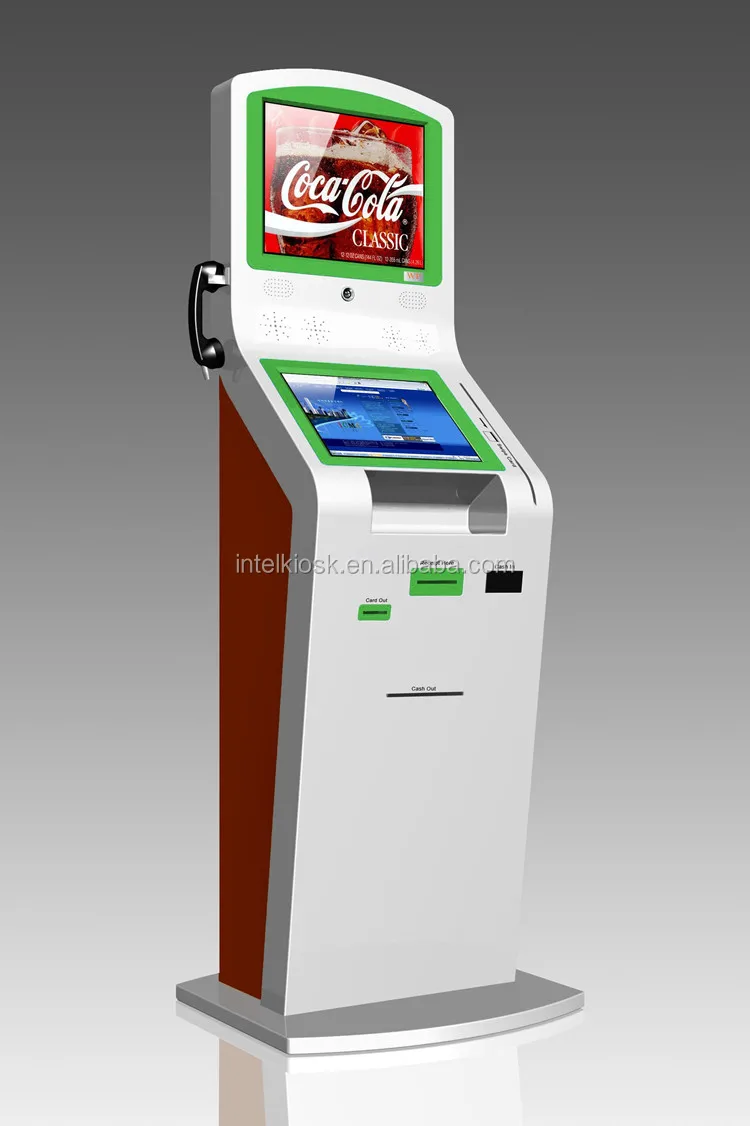 Dual Screen Cash Payment Machine Cash Dispensing Machine With Cash ...