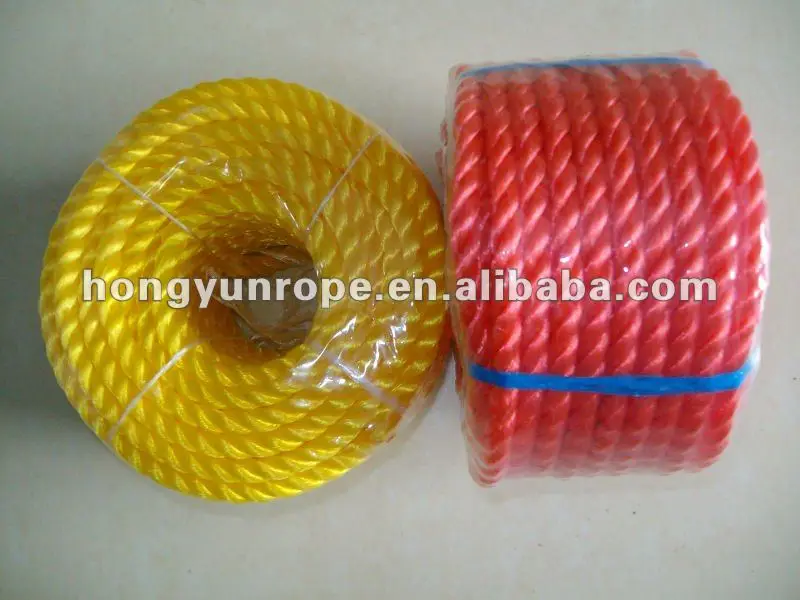 3 Strand Yellow Polypropylene Rope,Twisted Poly Rope - Buy 3 Strand ...