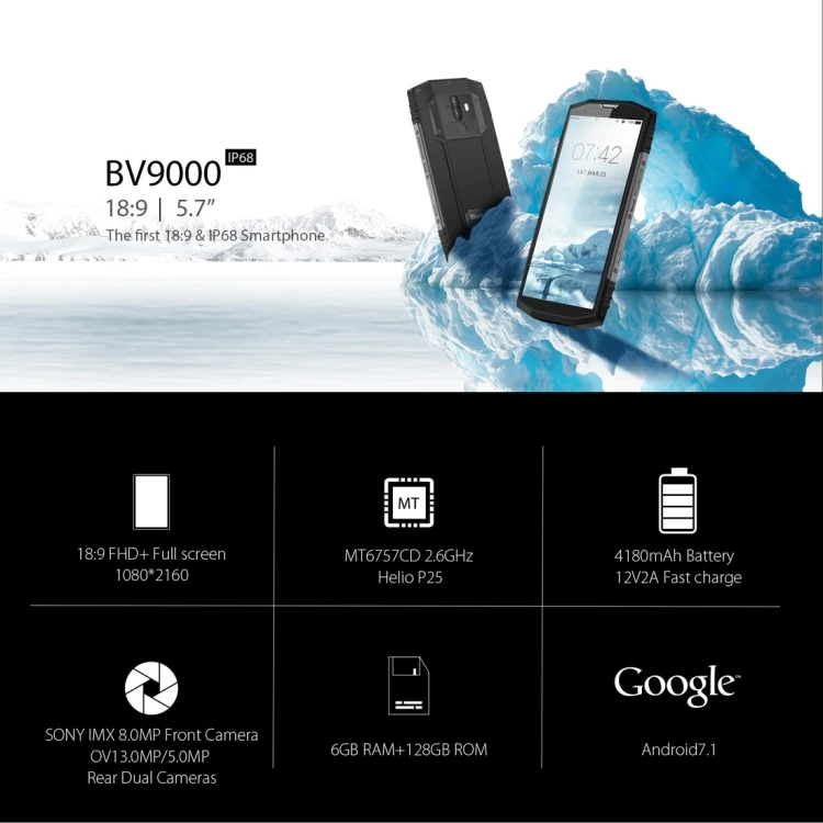 High Quality Original Blackview Bv9000 Ip68 Rugged Mobile Phone 4gb ...