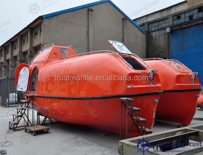 Marine Hot Sale Free Fall Enclosed Fiberglass Lifeboat - Buy Lifeboat ...