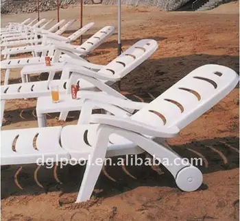 Outdoor Plastic Lounge Chair Beach Sun Bed - Buy Lightweight Folding ...