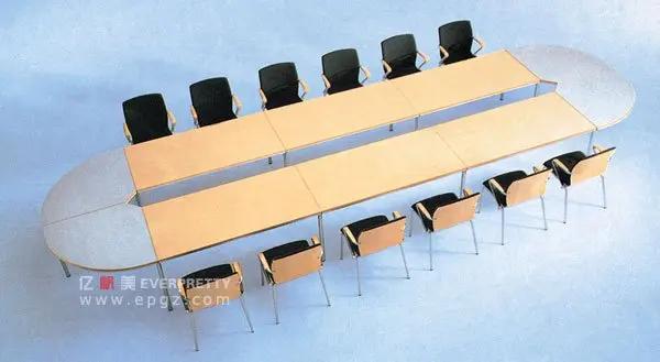 Luxury Wood Oval-shape Conference Table Meeting Table Office Discussion ...