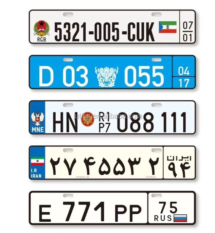 European Style Aluminum Reflective Car Number Blank License Plate 520 X ...