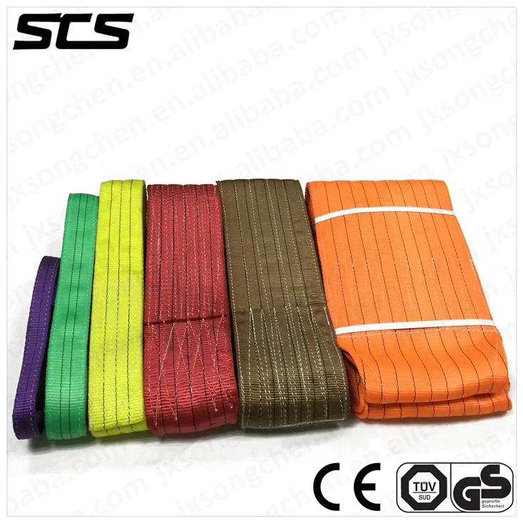High Quality Round Polyester Lifting Soft Webbing Sling Color Code ...