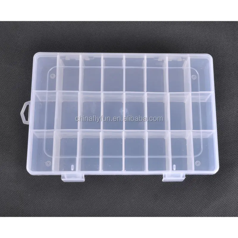 24 Grid Box Plastic Case Craft Jewelry Display Beads Storage Cover ...