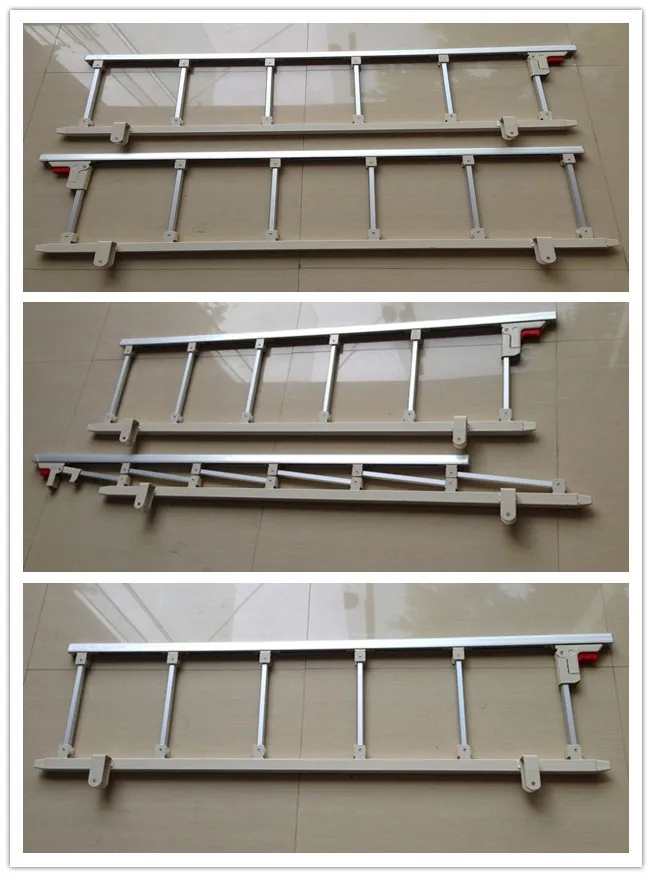 Xf022 Collaps Foldable Aluminum Hospital Bed Side Rails/guard Rail/abs ...