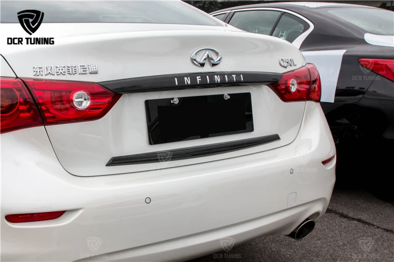 Q50 Carbon Fiber Rear Trunk Trim Cover For Infiniti Q50 Q50s Trunk Trim ...