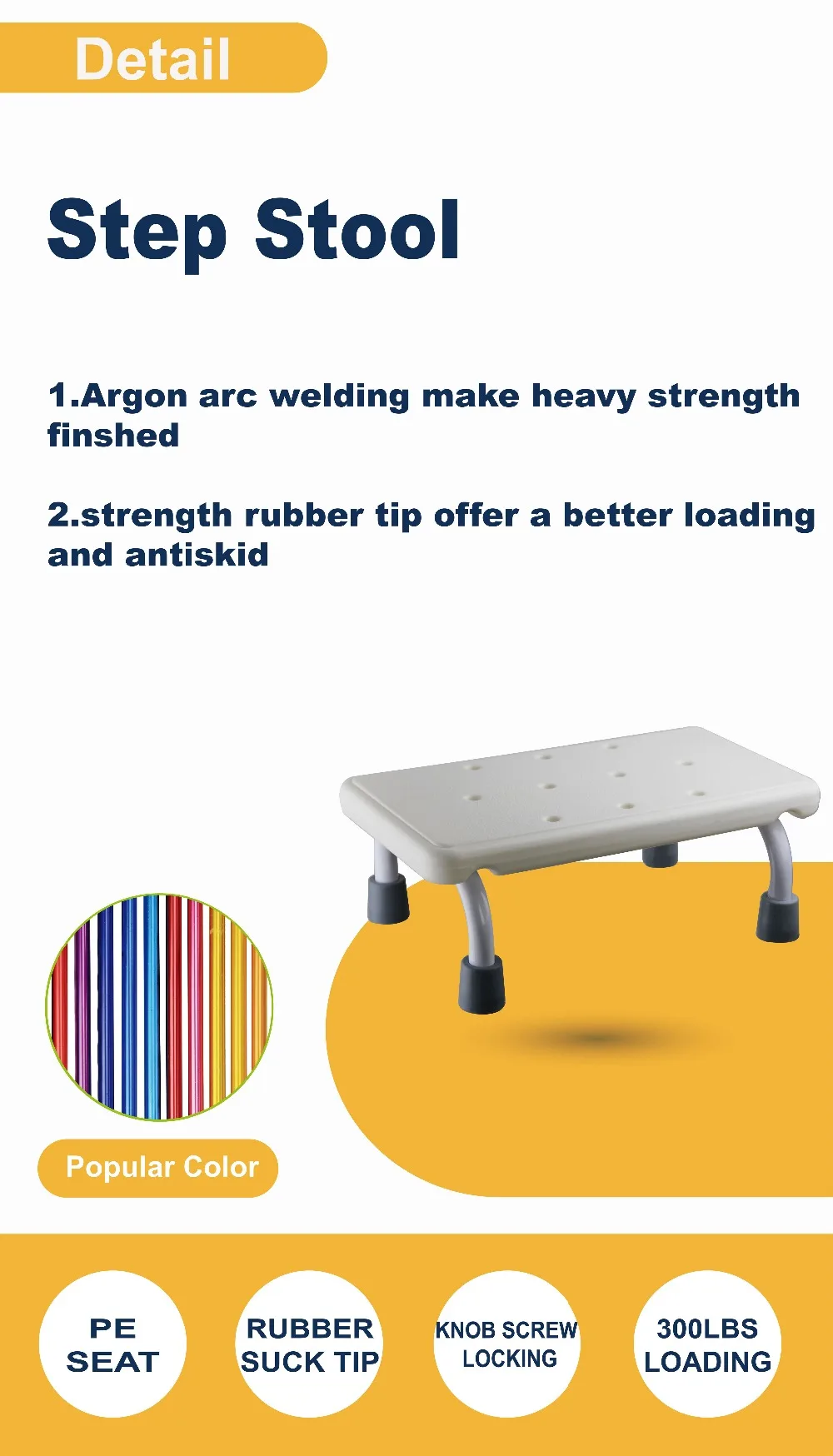 Steel Shower Stool/ Bath Step - Buy Stainless Steel Step Stool,Folding ...