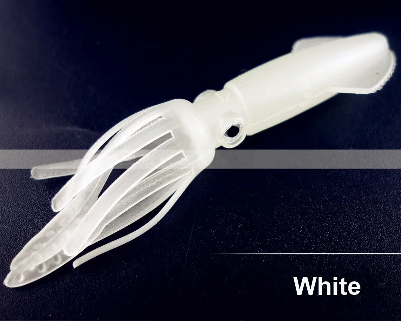 Rubber Skirt Lure 8g 10cm Fishing Octopus Luminous Squid Lures Glow Soft Squid Skirts Lure - Buy ...