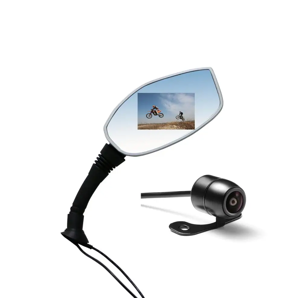 2017 New Hd 720p Dual Lens Mirror Camera For Motorcycle Rear View ...