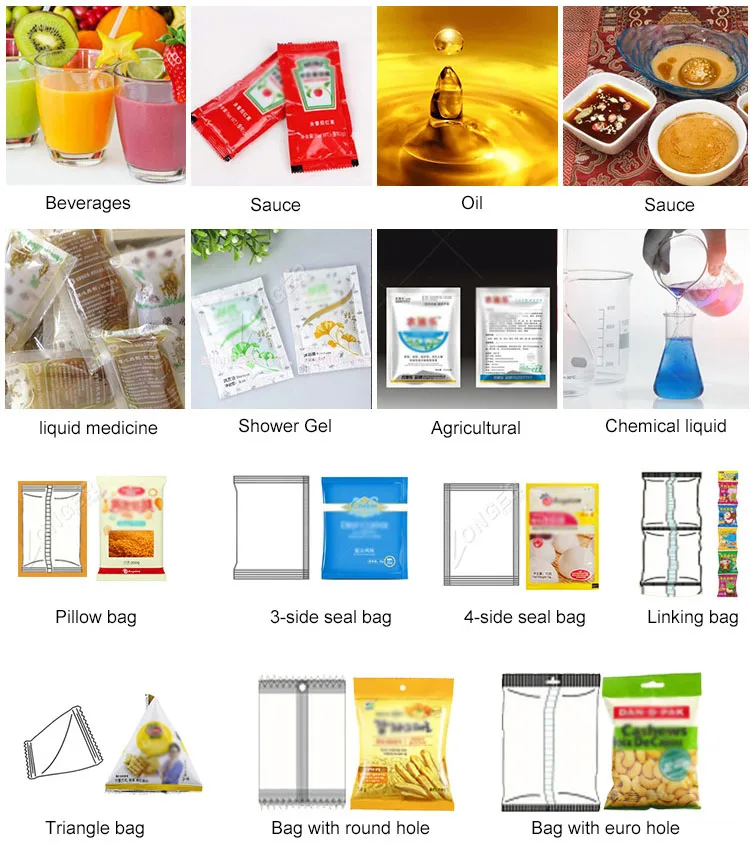 Automatic 1kg Cooking Olive Vegetable Oil Bag Packing Machine