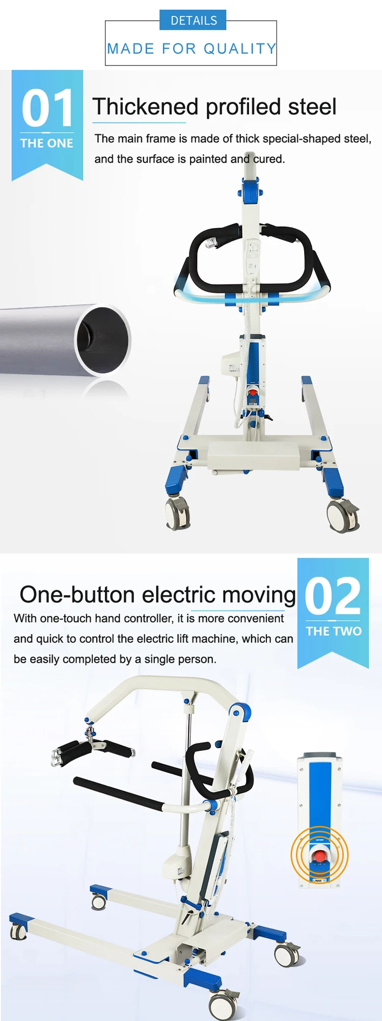 Easy To Operate 150kg Semi Paralysis Lift Hoist Patient Lifter - Buy ...