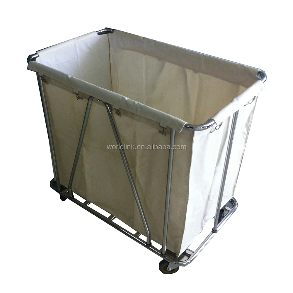 4 Wheel Rolling Hand Hotel Cart Canvas Trolley for Sale