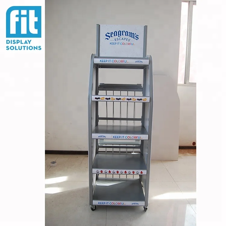 Floor Standing Display Rack - Perfect for Beverage Store