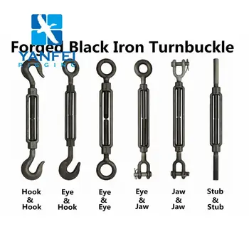 Different Types M16 M20 M24 M30 Turnbuckle Forged Black Mini Hook Jaw ...