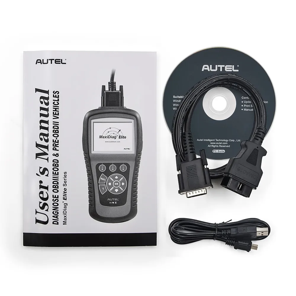 Autel Maxidiag Elite Md802 Md 802 Obd2 Scanner Original Update Via ...