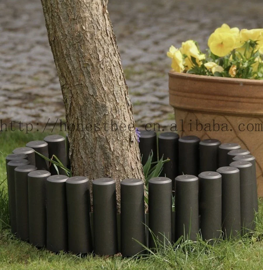 8pcs Palisade Lawn Plastic Fence Edge Plant Border Path Garden Edging ...