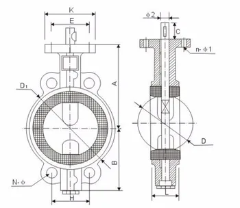 Butterfly Valve Cad Drawings - Buy Drawing Butterfly Valve,Butterfly ...
