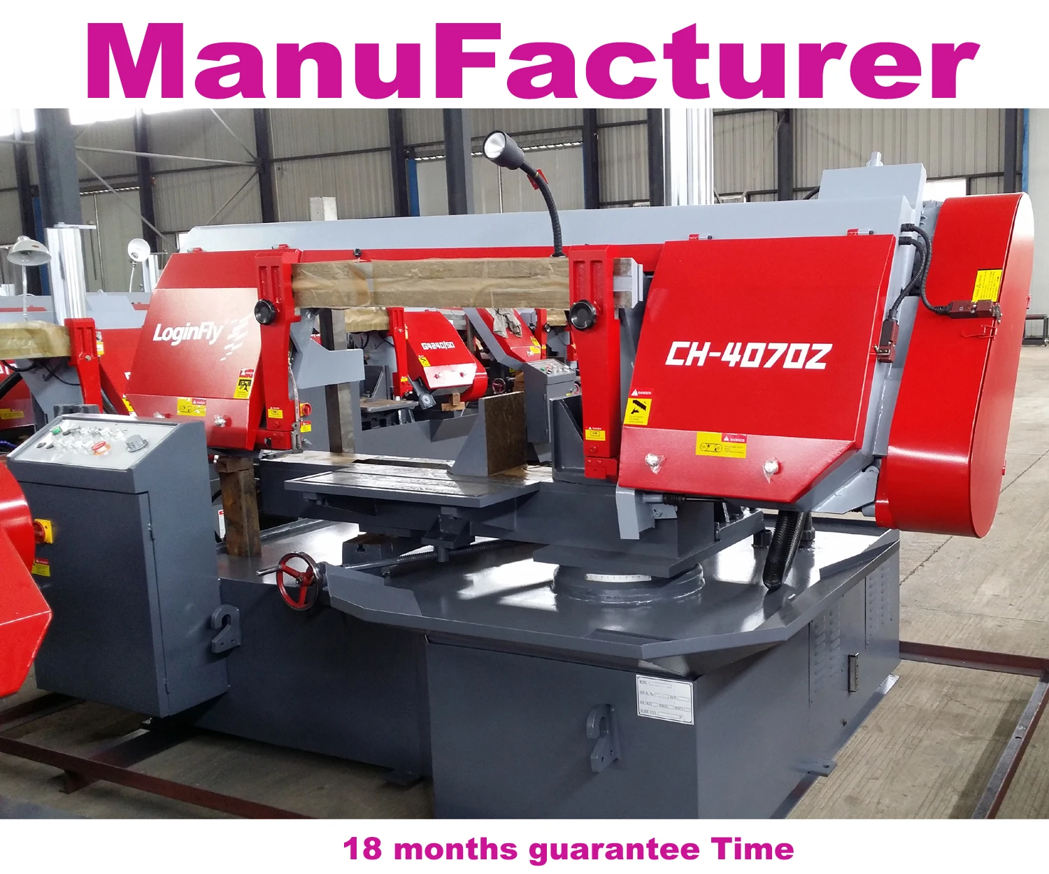 0 To 45 Degree Semi Automatic Metal Cutting Rotate Band Saw Machine ...