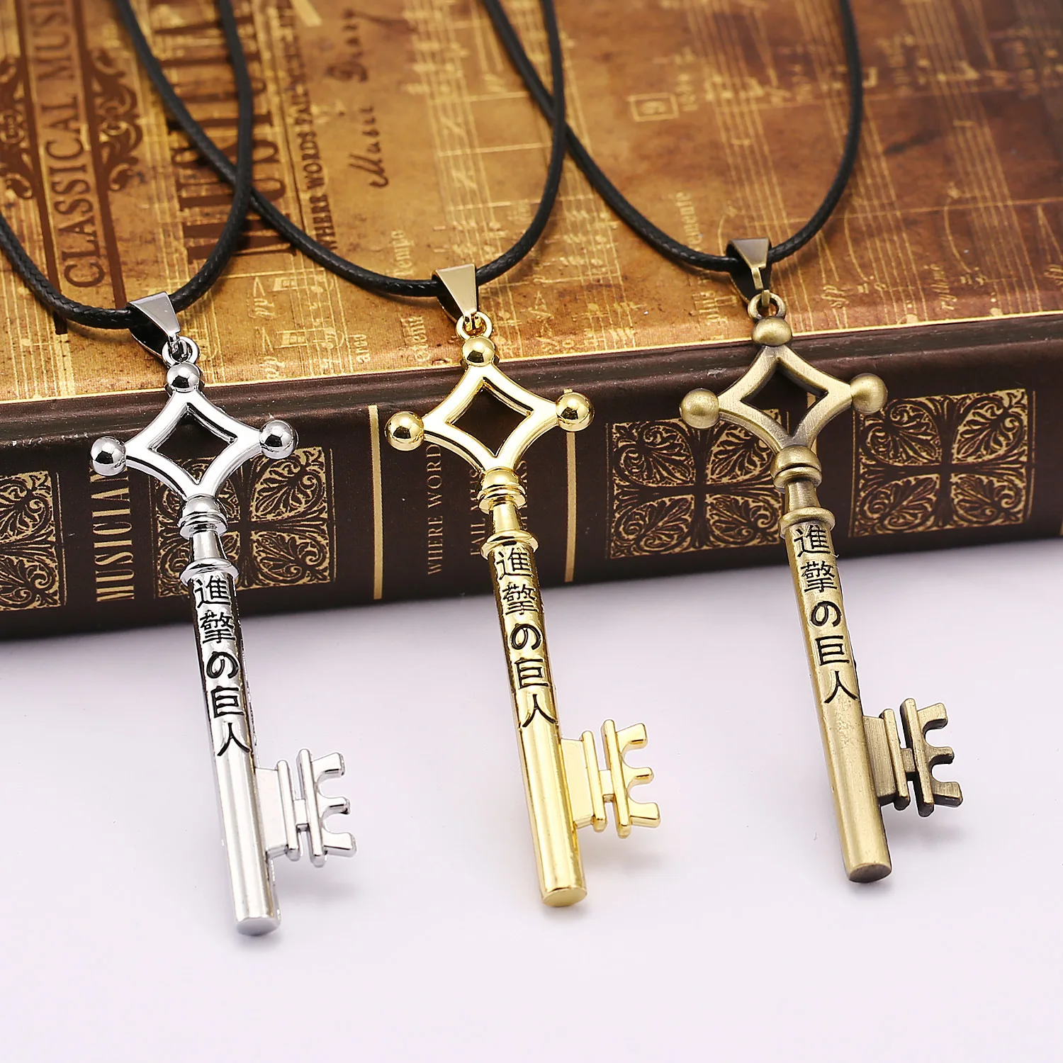 Attack On Titan Eren Key Necklace Metal Pendant Necklace Eren Cosplay ...