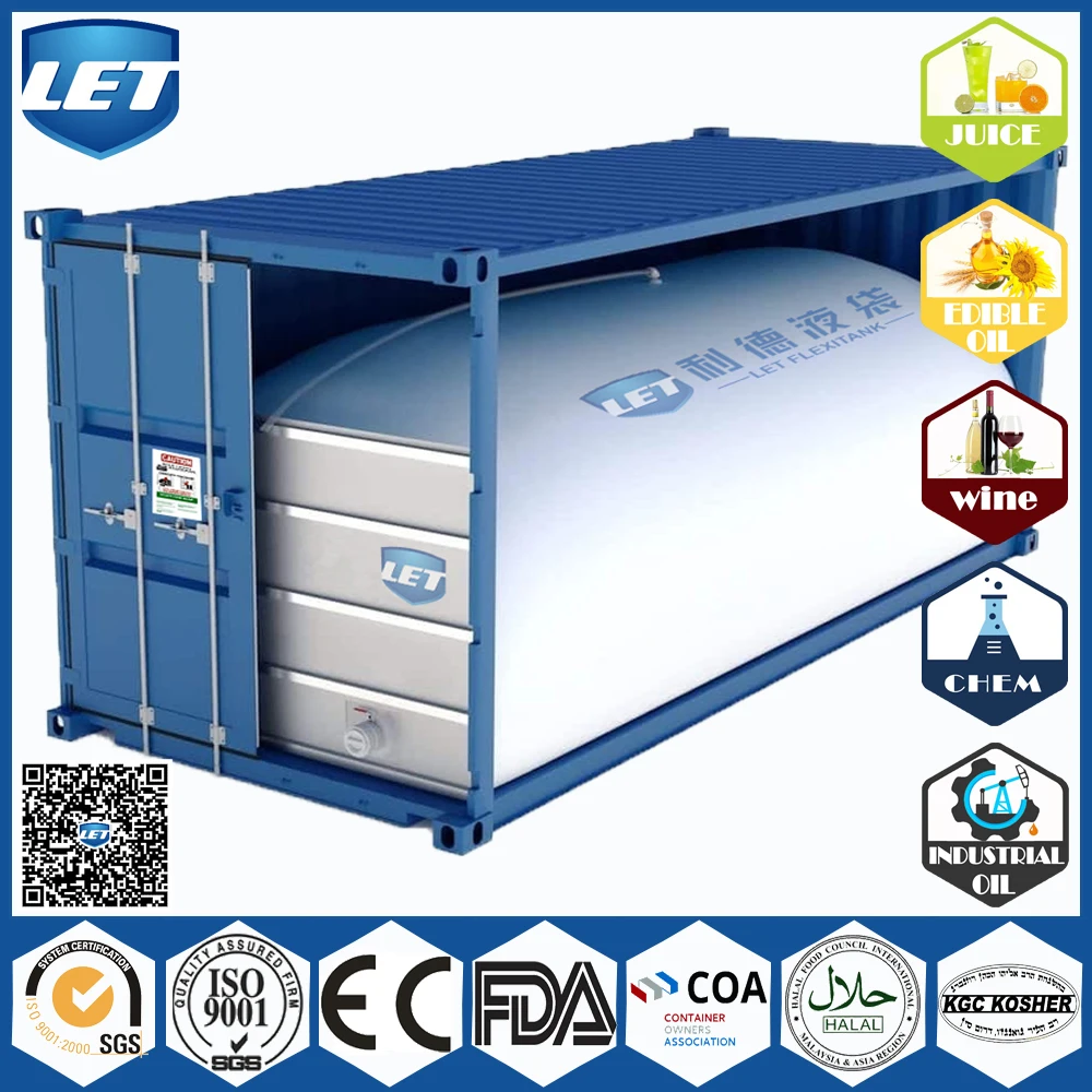 Let Flexitank/flexibag For Wine Oil Water Non-hazardous Chemical Liquid ...