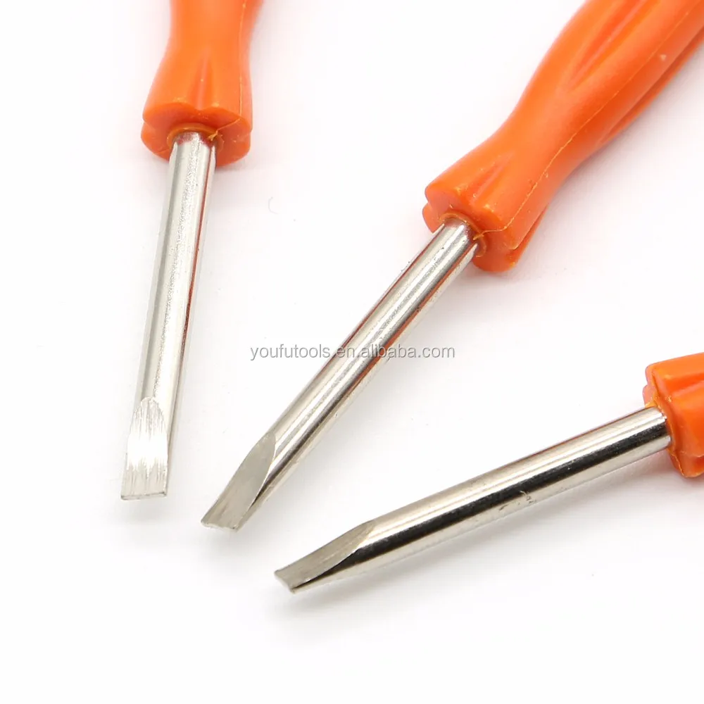 Hot Sale Orange Plastic Handle 60mm Slotted Flat Screcriver Mini ...