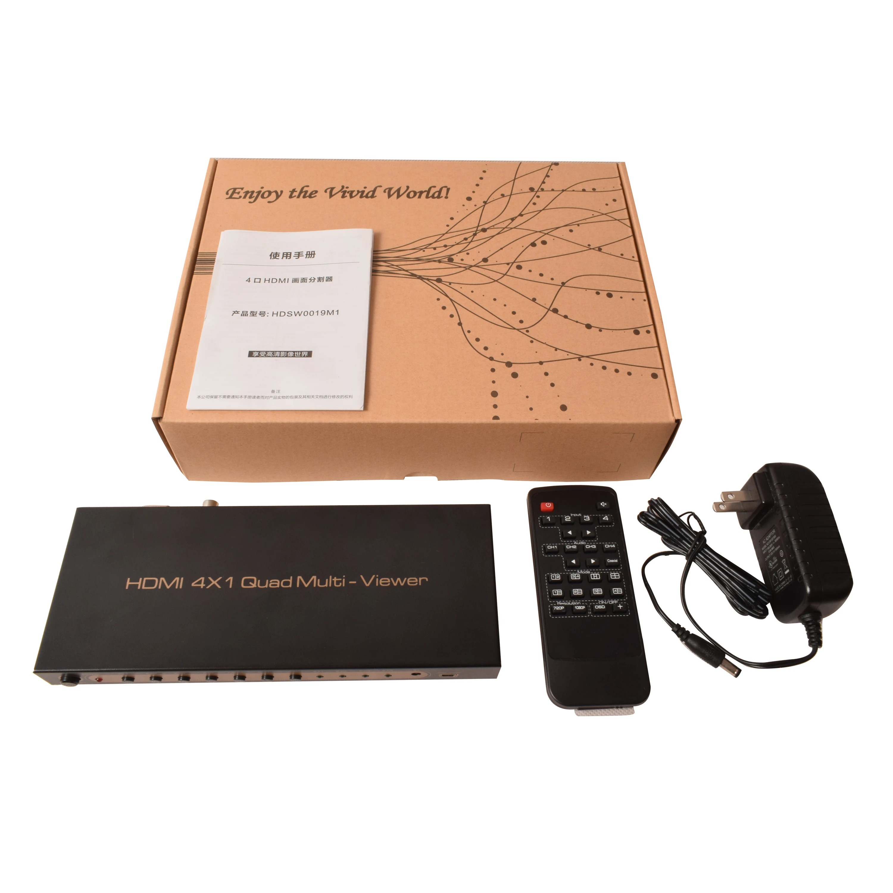 Hdmi Switcher 4x1 Quad Multi-viewer Switcher 4 Channel Video ...