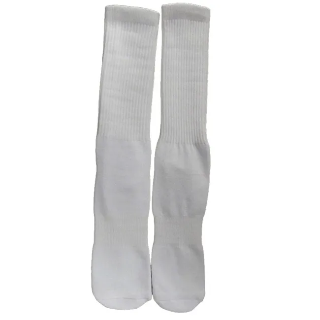 Ask For Free Samples Custom Design Plain White Polyester Socks For ...