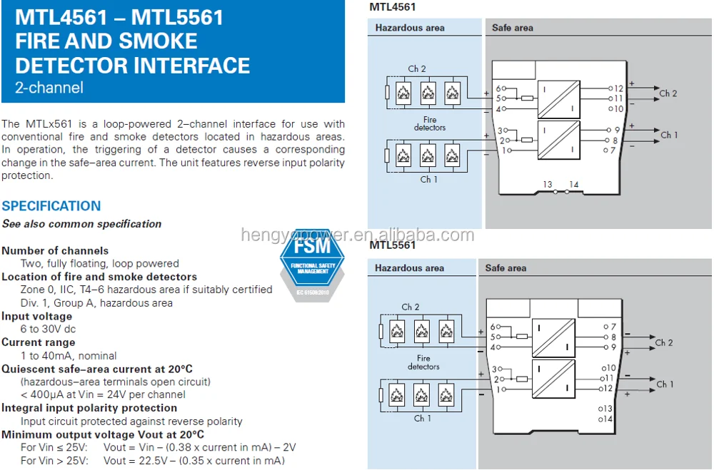 Mtl 화재 연기 감지기 인터페이스 Mtl5561 - Buy 안전 장벽 Mtl5582b,절연 배리어 Mtl5581,Mtl 안전 ...