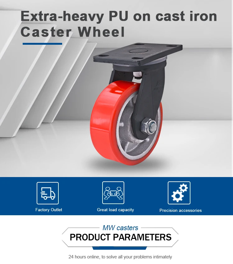 Durable 6 Inch Swivel Caster - Heavy Duty Industrial Wheel