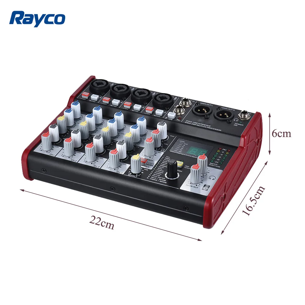 Portable 6-Channel Audio Interface with 16 Built-in Effects